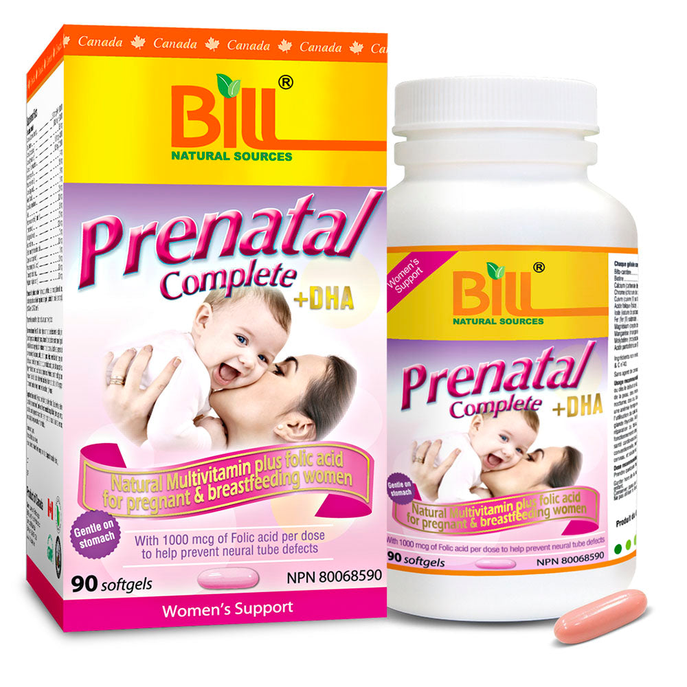 BILL Natural Sources® Prenatal Complete with DHA 90 Softgels – Shing Hing Food