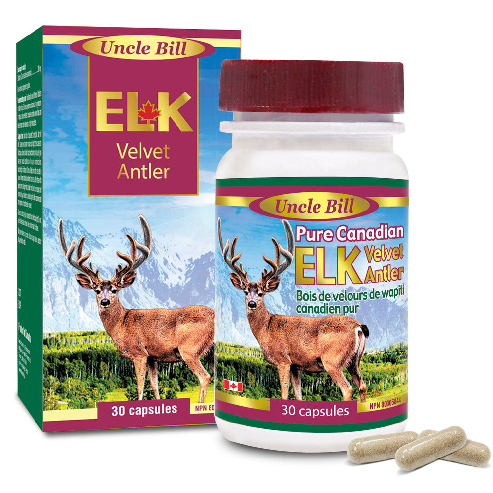 UNCLE BILL® Pure Canadian Elk Velvet Antler 280mg Capsules – Shing Hing ...