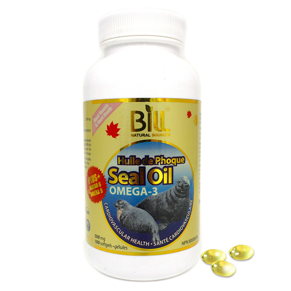 BILL Natural Sources® Seal Oil Omega-3 500mg Softgels – Shing Hing Food