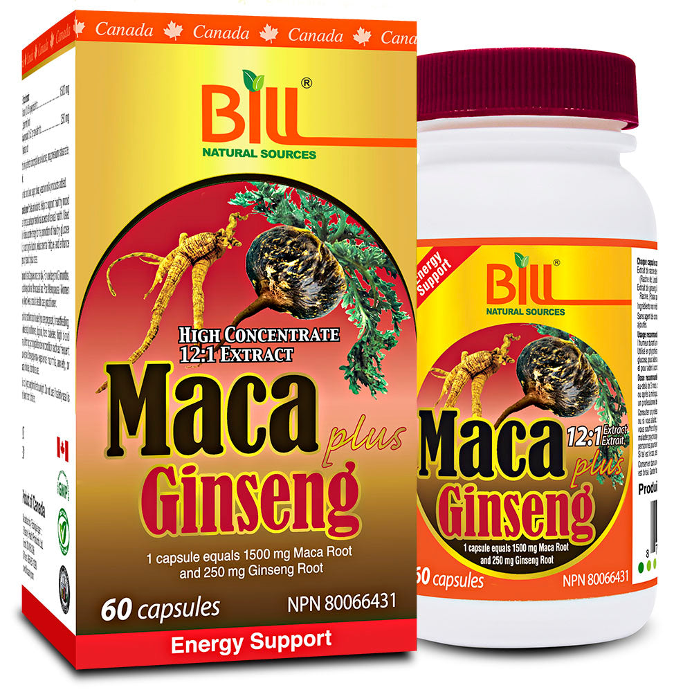 BILL Natural Sources® Maca Plus Ginseng 60 Capsules – Shing Hing Food