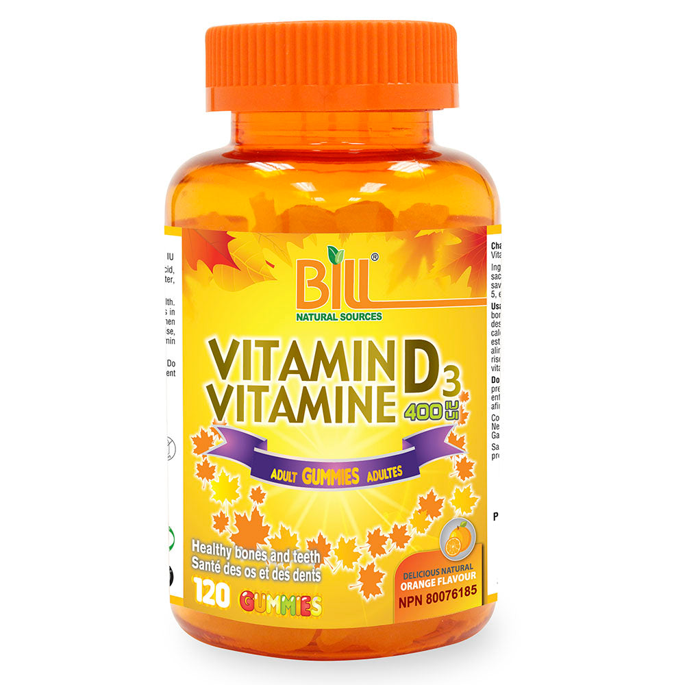 BILL Natural Sources® Vitamin D3 400IU Adult 120 Gummies – Shing Hing Food