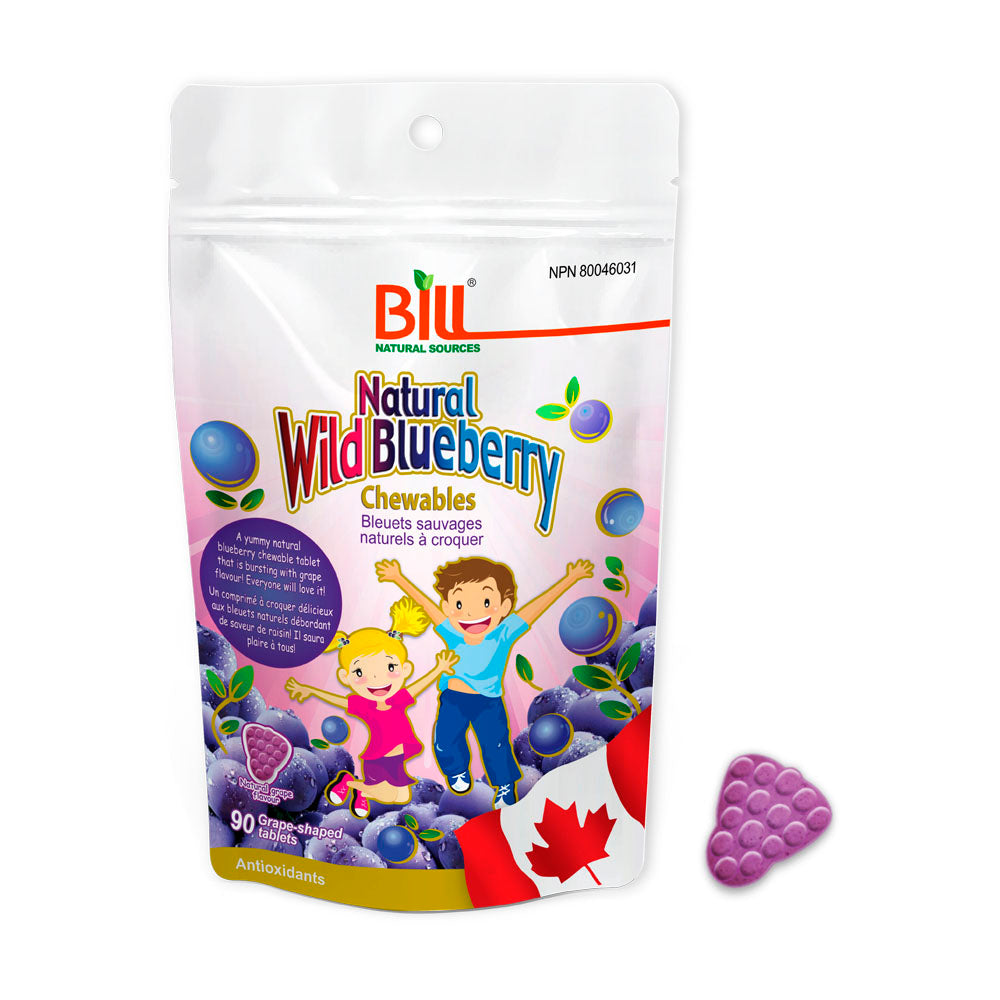 BILL Natural Sources® Natural Wild Blueberry 90 Chewable Tablets ...