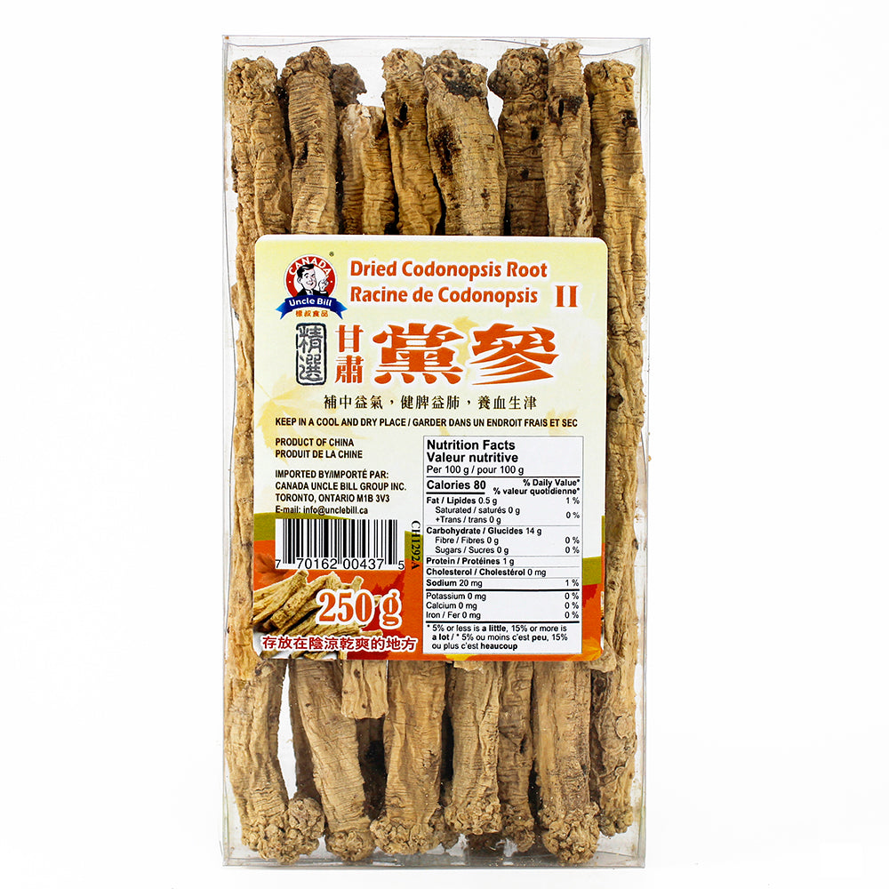 Uncle Bill® Dried Codonopsis Root II 250g – Shing Hing Food